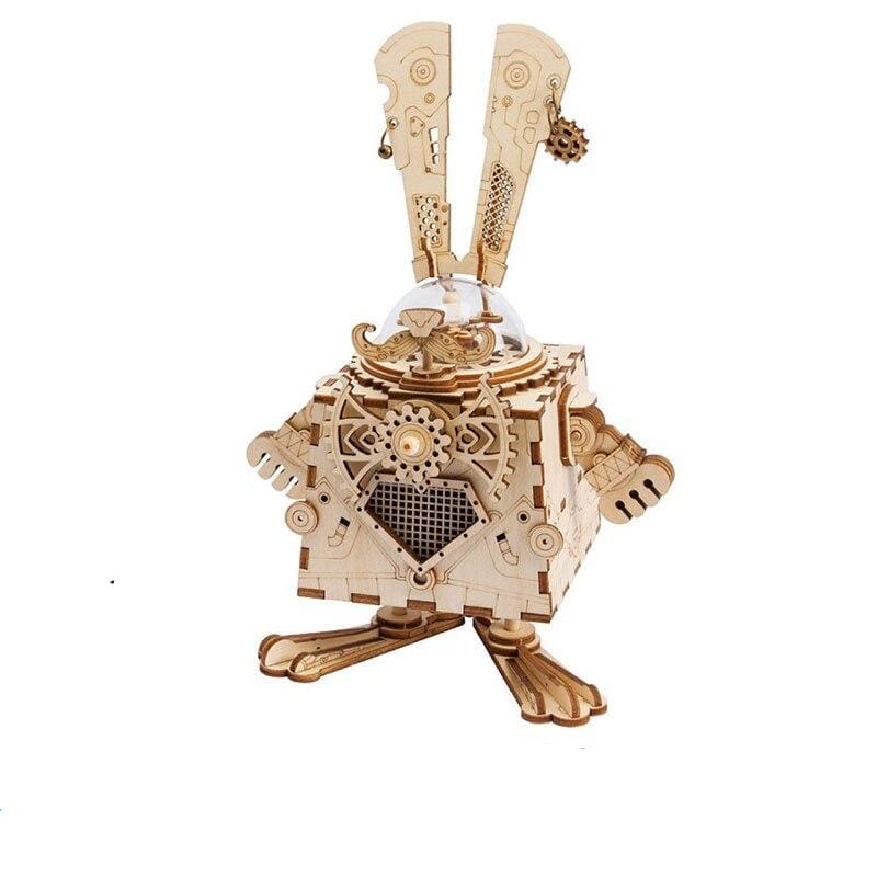 Robot Steampunk 3D Wooden Puzzle Kit Toys - GYOBY® TOYS