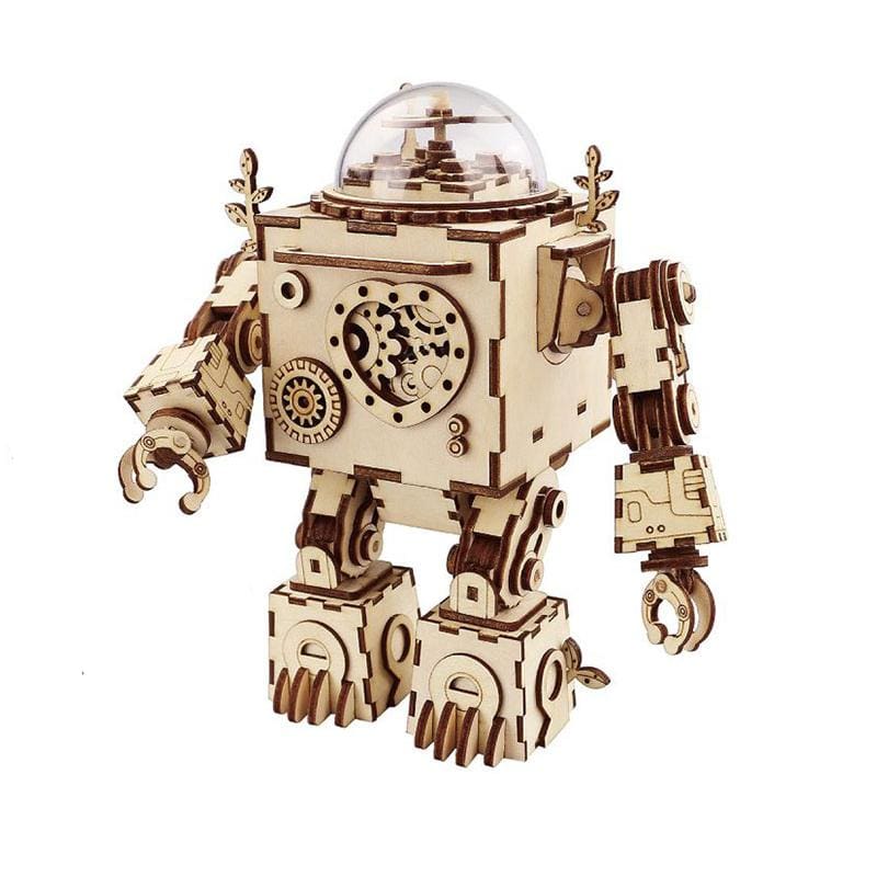 Robot Steampunk 3D Wooden Puzzle Kit Toys - GYOBY® TOYS