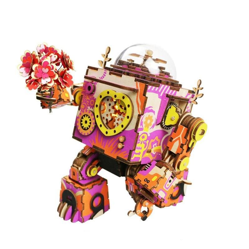 Robot Steampunk 3D Wooden Puzzle Kit Toys - GYOBY® TOYS