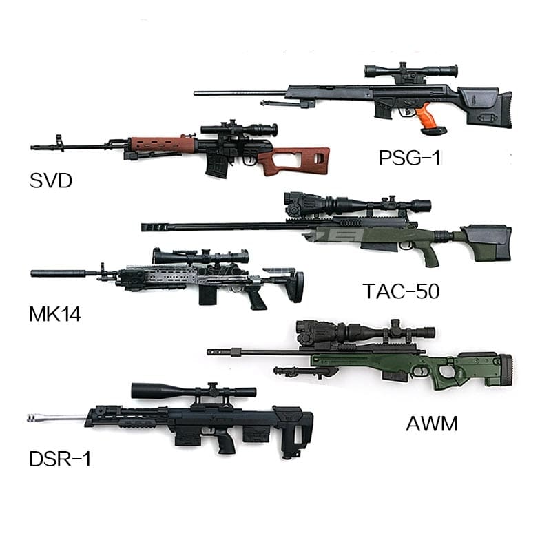 1:6 Sniper Rifle Miniature Weapons Pack Toy - GYOBY TOYS