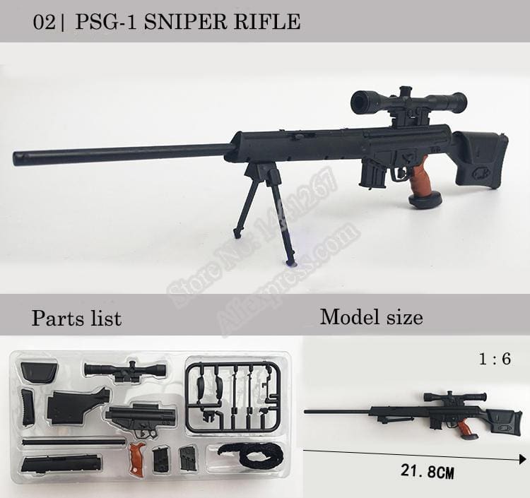 1:6 Sniper Rifle Miniature Weapons Pack Toy - GYOBY® TOYS