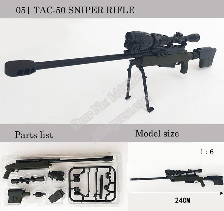 1:6 Sniper Rifle Miniature Weapons Pack Toy - GYOBY® TOYS