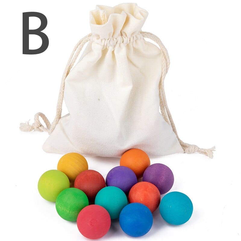 Wooden Rainbow Bead Color Sorting Toy for Kids - GYOBY® TOYS