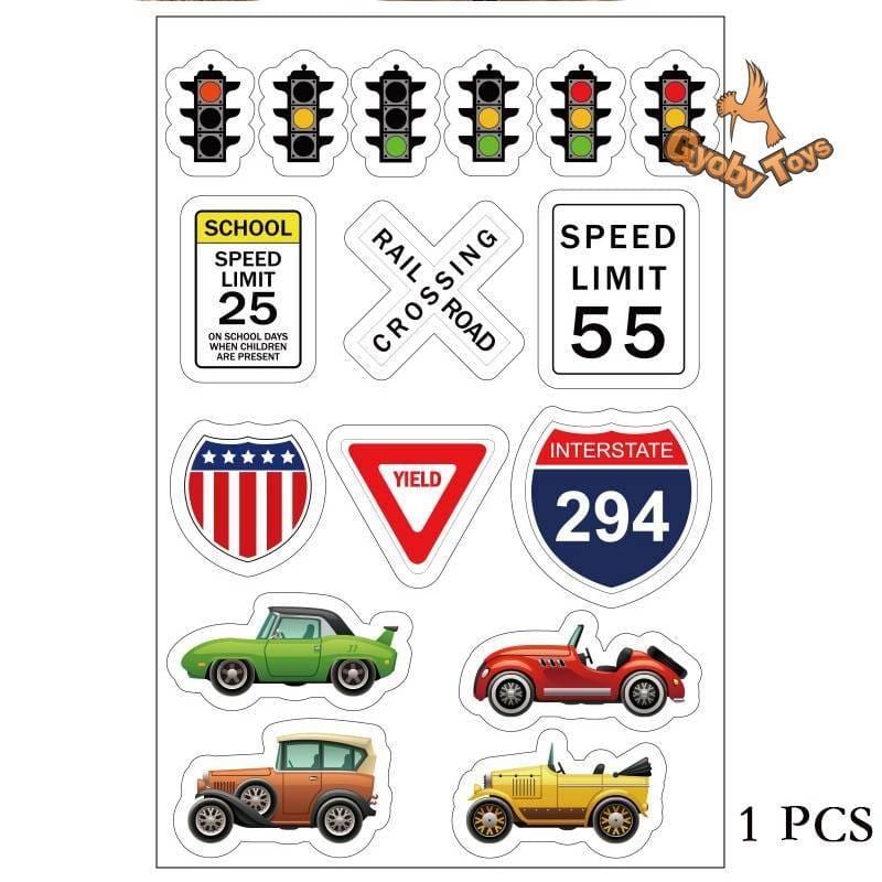 Creative Traffic Road Tape and Vehicle Sticker for Kids - GYOBY® TOYS