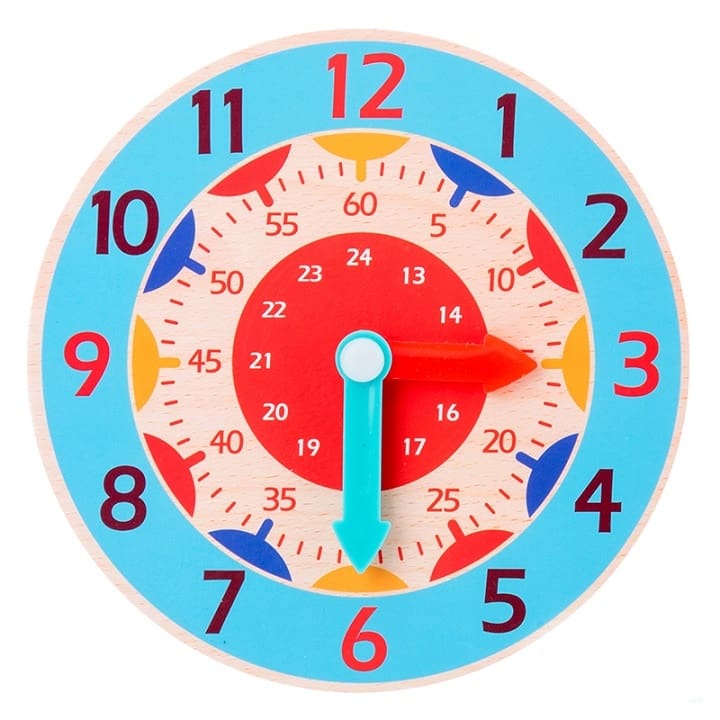 Colorful Wooden Clock Toy for Kids - GYOBY® TOYS