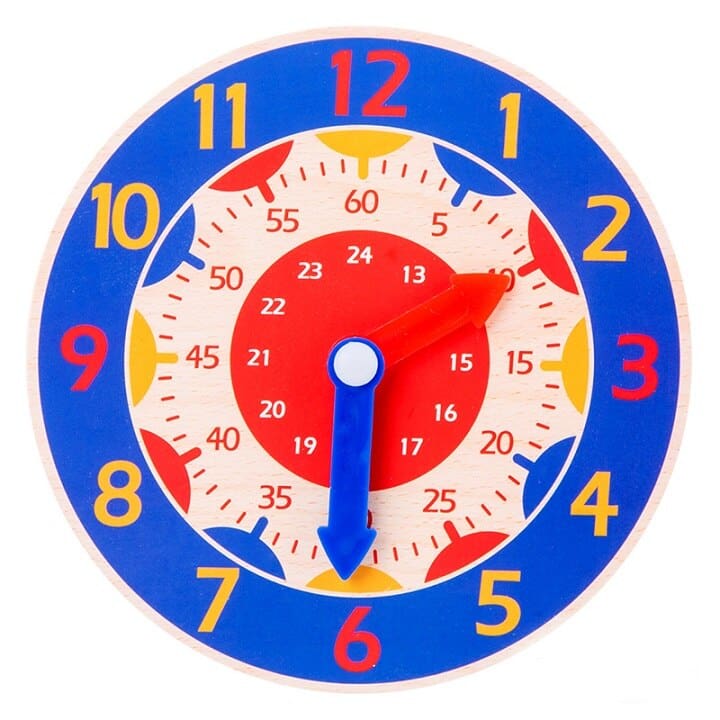 Colorful Wooden Clock Toy for Kids - GYOBY® TOYS