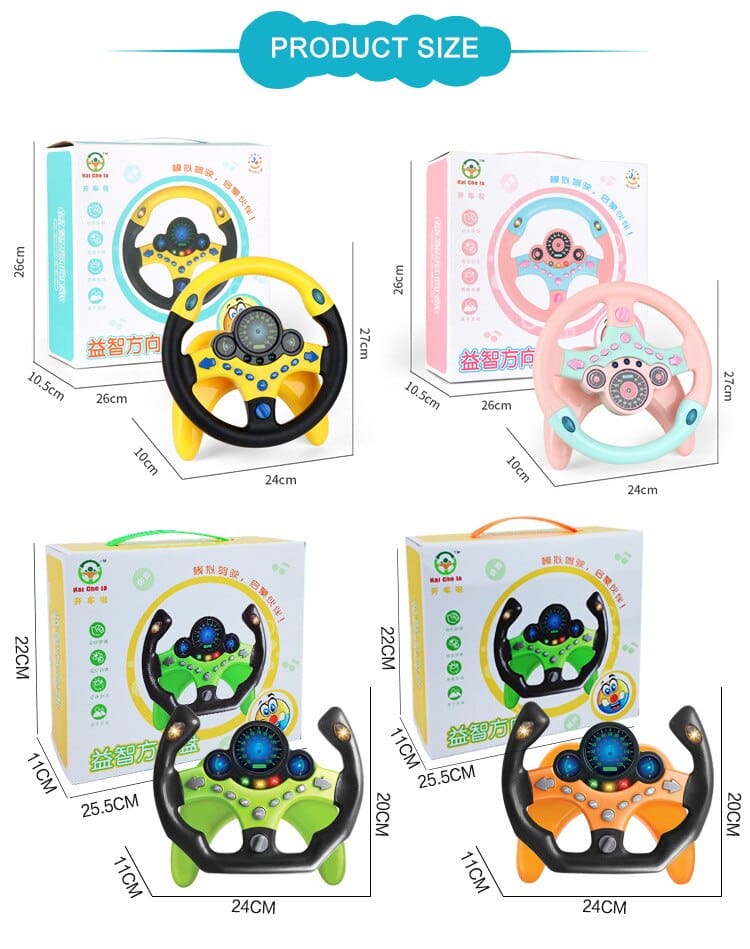 Early Education Steering Wheel Simulation Driving Toy - GYOBY TOYS