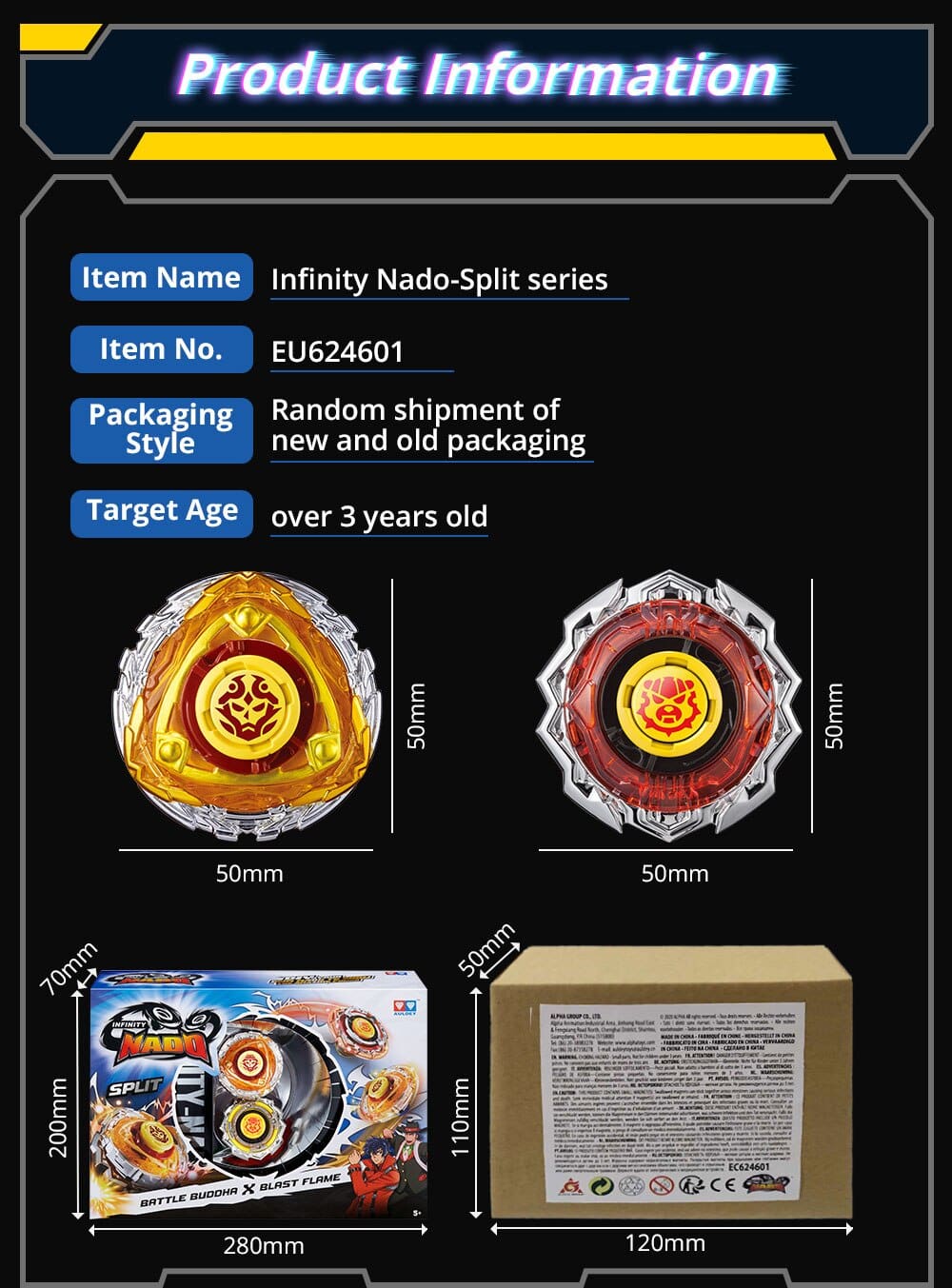 Infinity Nado 3 Stunt Set Beyblade Toy - GYOBY® TOYS