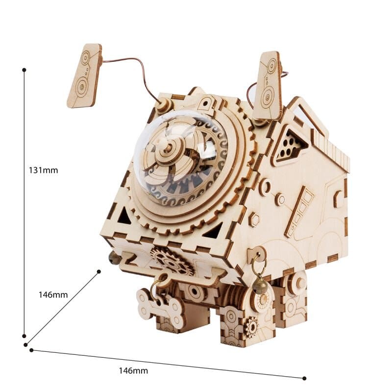 Robot Steampunk 3D Wooden Puzzle Kit Toys - GYOBY® TOYS