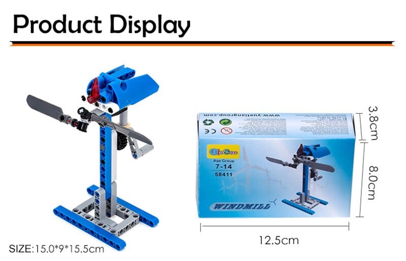 Windmill Model DIY Assembled Building Blocks - GYOBY® TOYS