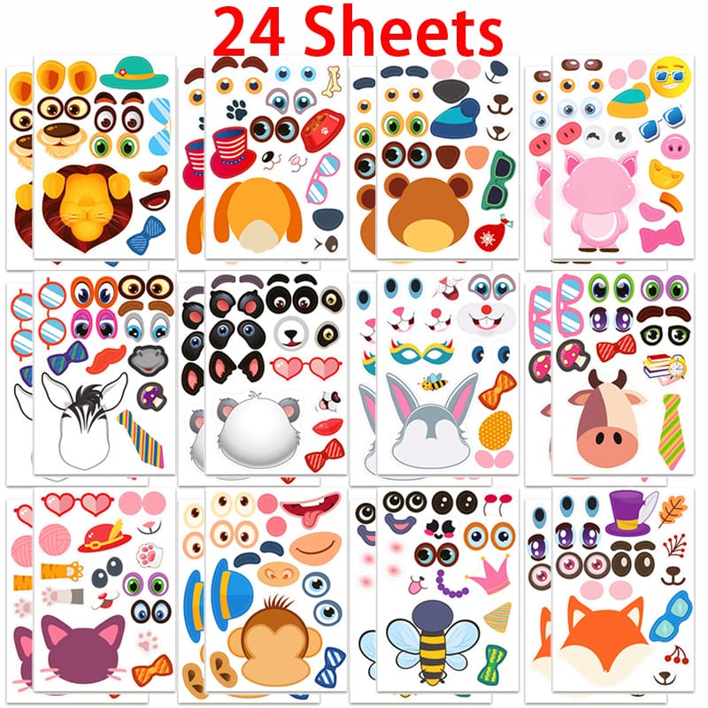 Funny Animals Face Jigsaw Sticker Toys for kids Gifts - GYOBY® TOYS