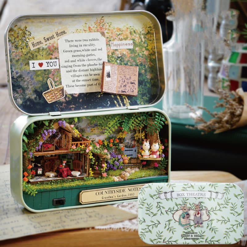 Box Theater Wooden DollHouses Miniature Toys For Kids - GYOBY® TOYS