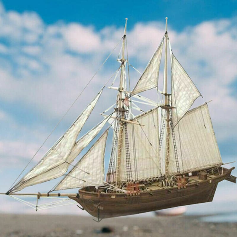 1:100 DIY Halcon Wooden Sailing Boat Model Kit - GYOBY® TOYS