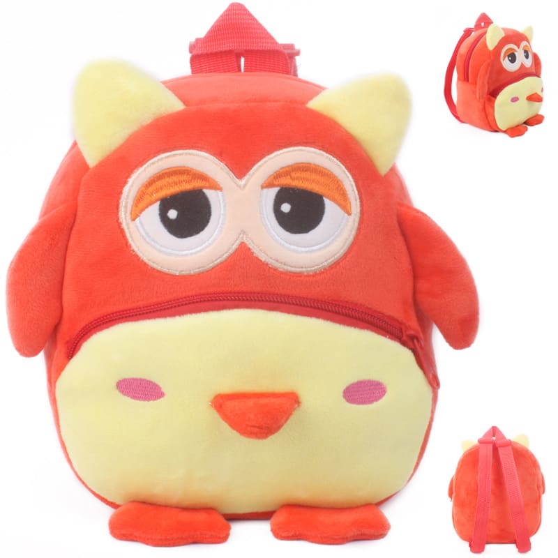 Friendly Cartoon Print Plush Backpacks for Kids - GYOBY TOYS