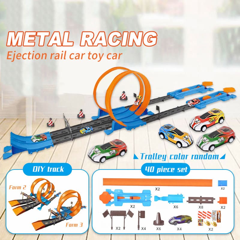 Diy Assembled Double Tracks Racing Car Toys Gyoby® Toys