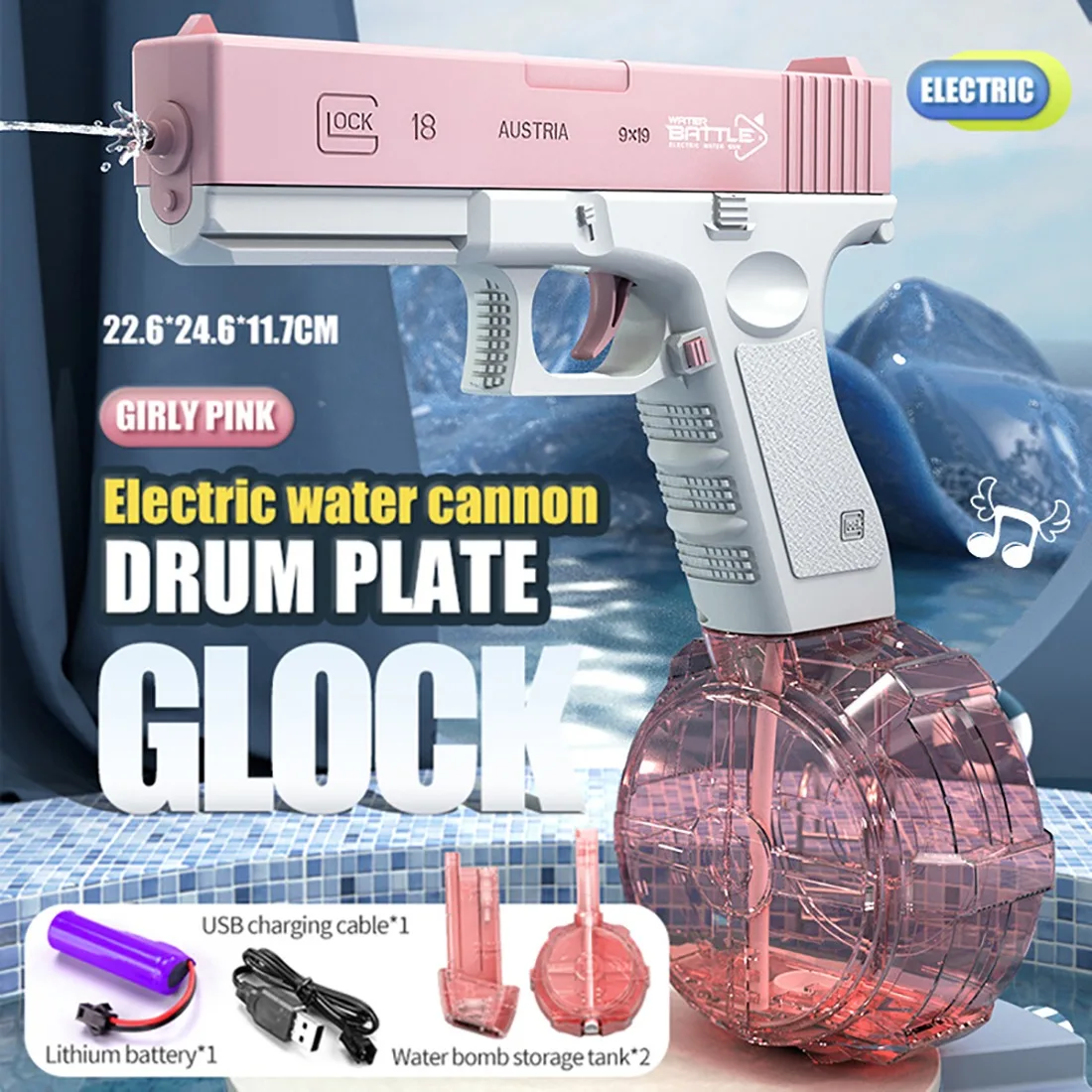 Kid's Auto Electric Water Gun - Fun Squirt Gun for Endless Splash ...